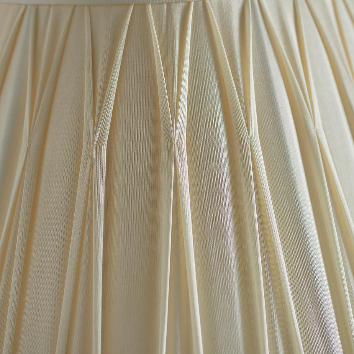 Endon Suki Polished Nickel Floor Lamp Ivory Silk Shade 100375