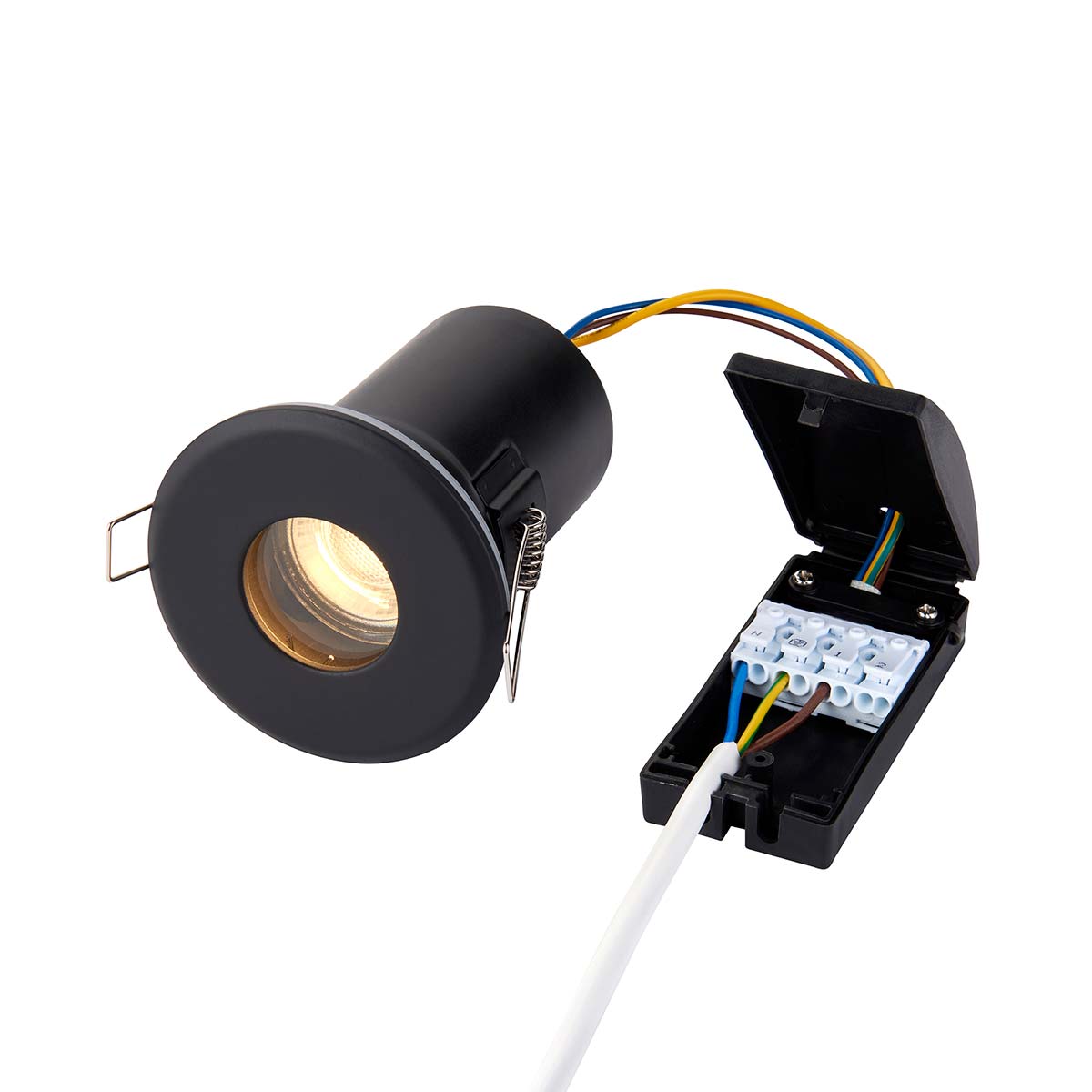 ShieldPLUS IP65 Fire Rated Shower Light Matt Black 101344
