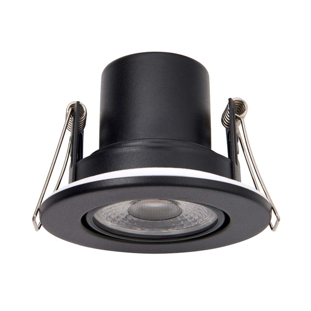 ShieldECO 500 5w CCT LED Tilt Downlight Black 500lm 108295