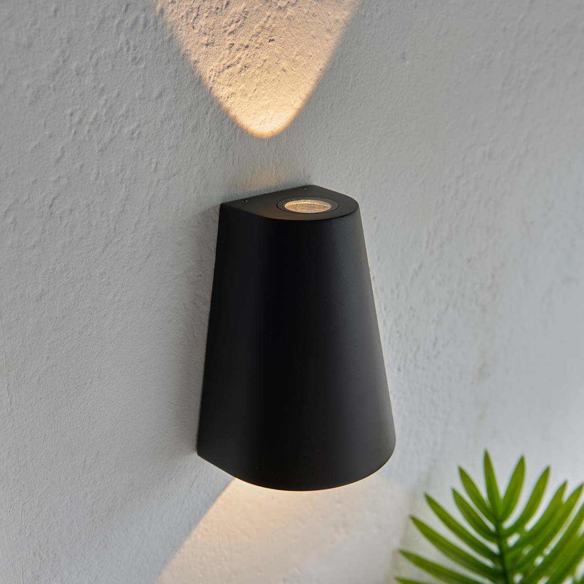 Endon Helm LED Modern Outdoor Wall Up & Down Light Black