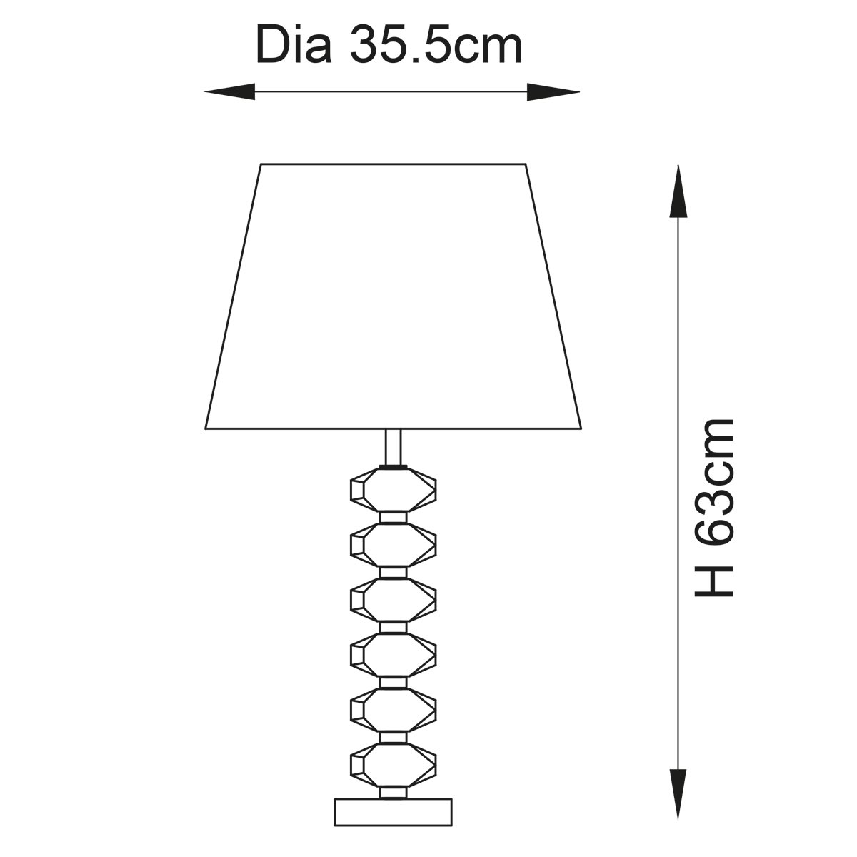 Annabelle Frosted Crystal Table Lamp Gold Ivory Shade 98350