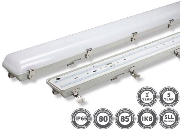 Dura 4ft IP65 Anti Corrosive Double 40W LED Garage Batten 06728
