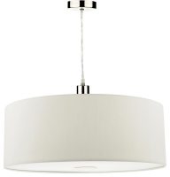 Dar Ronda 40cm White Drum Easy Fit Pendant Shade With Diffuser | RON652