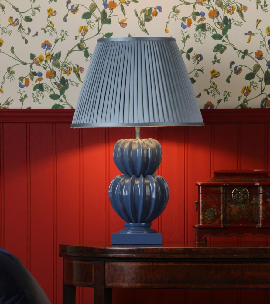 Botany Handmade Pumpkin Table Lamp Base Only Amalfi Blue