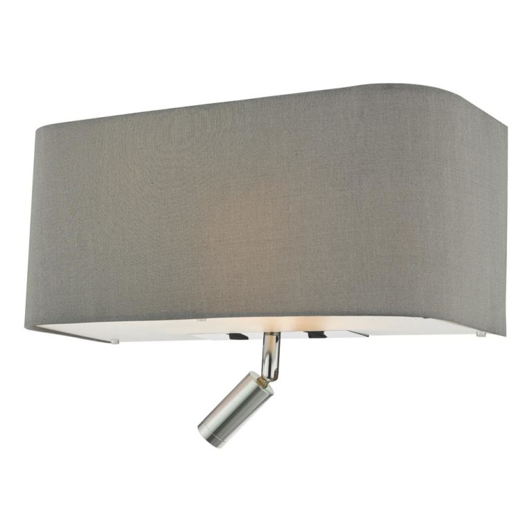 Dar Ronda 60cm Grey Drum Easy Fit Pendant Shade With Diffuser | RON8639