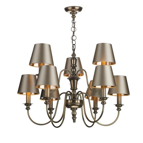 David Hunt Lighting Dickens Handmade 9 Light Classic Chandelier Bronze