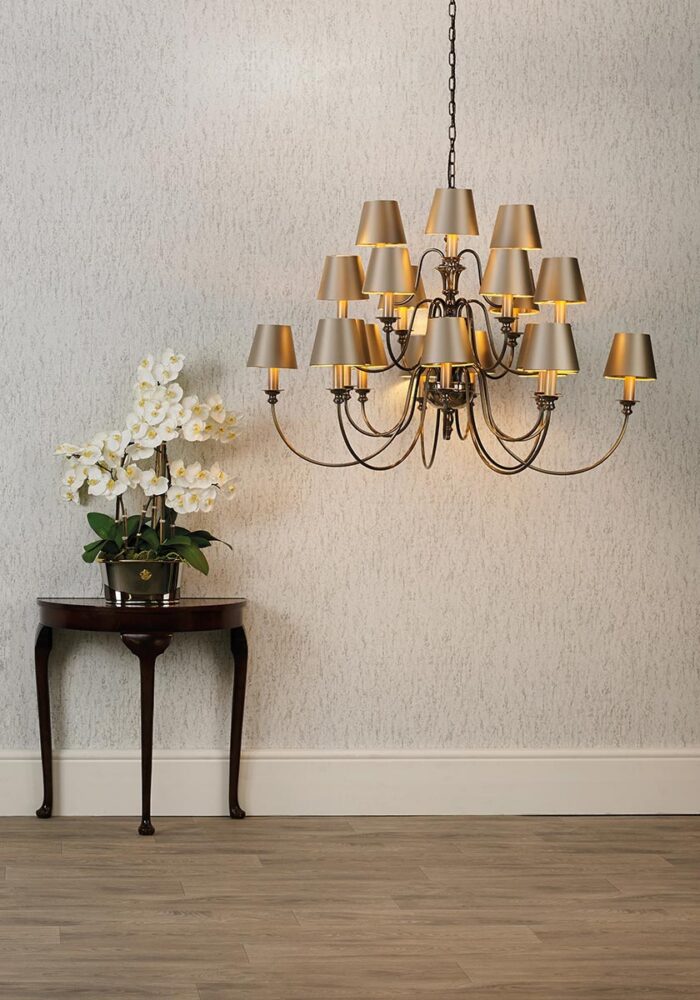 David Hunt Lighting Dickens Handmade 21 Light Large Chandelier Bronze