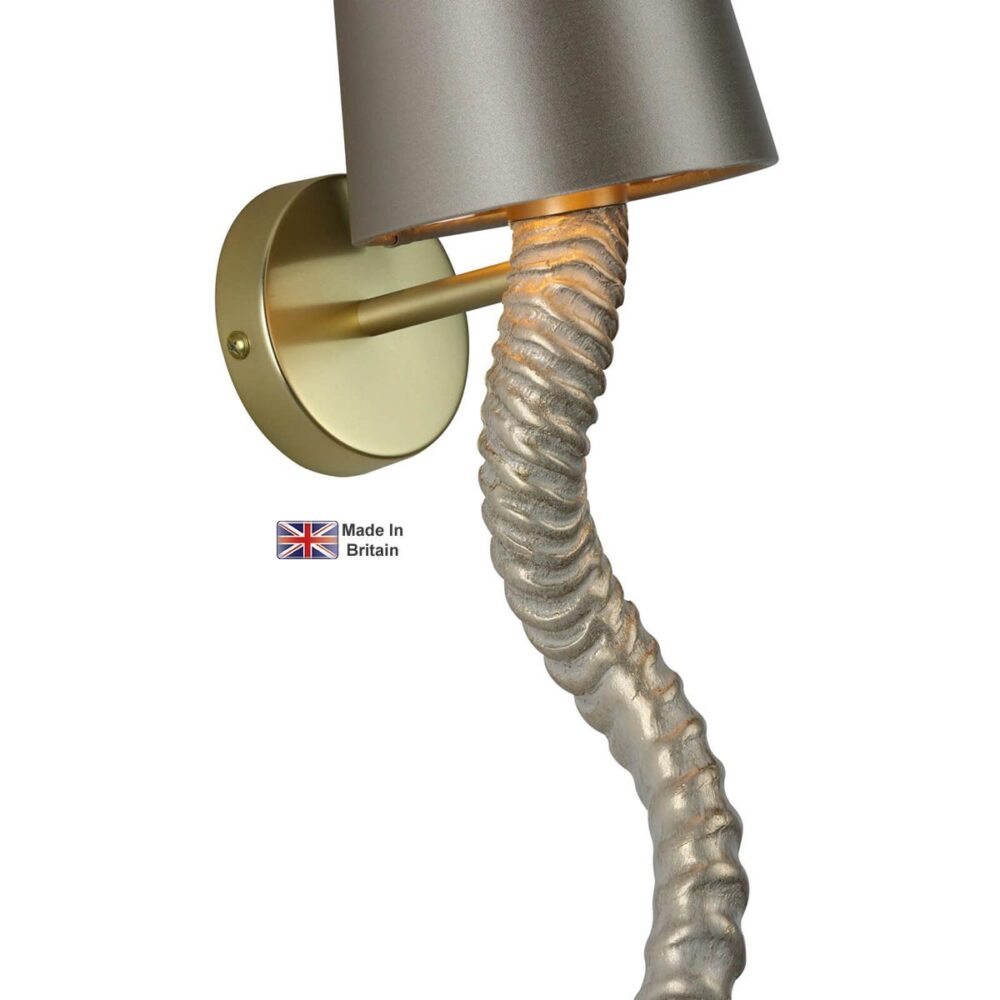 Kudu Handmade Single Wall Light Cream / Gold Bespoke Shade