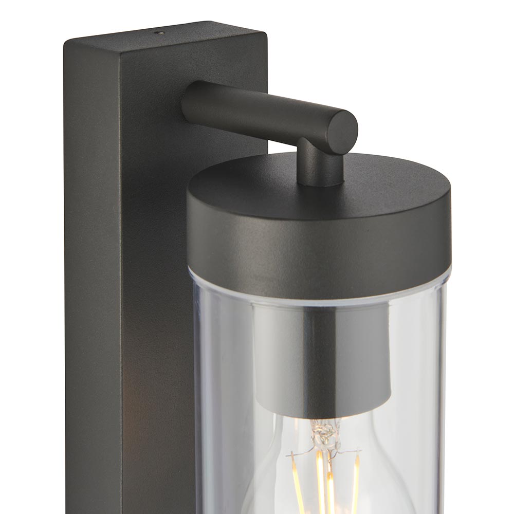 Hayden Stainless 1 Light Outdoor PIR Wall Lantern Override Anthracite